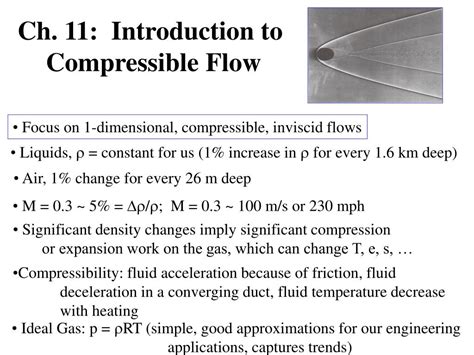 ppt ch 11 introduction to compressible flow powerpoint presentation