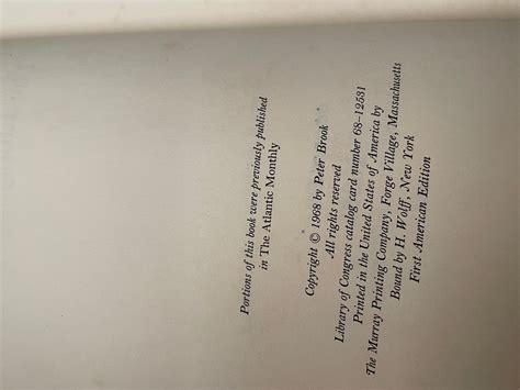 THE EMPTY SPACE by PETER BROOK: Good Hardcover (1968) 1st Edition ...