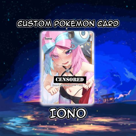 Pokémon Iono Full Art Card Custom orica LEWD Holographic Etsy