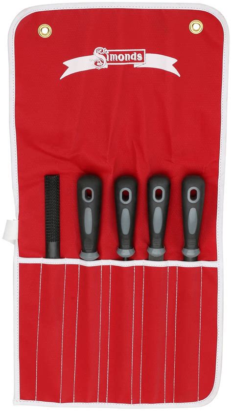 Simonds File Set 7 In Slim Taper8 In Half Round Bastard8 In Mill