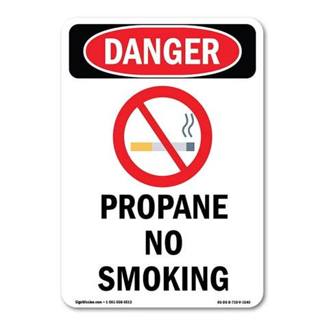 Osha Danger Sign Propane No Smoking Decal Protect Your Business