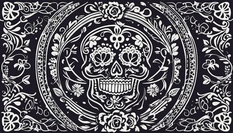 Traditional Day Of The Dead Skull Vector Premium Ai Generated Vector