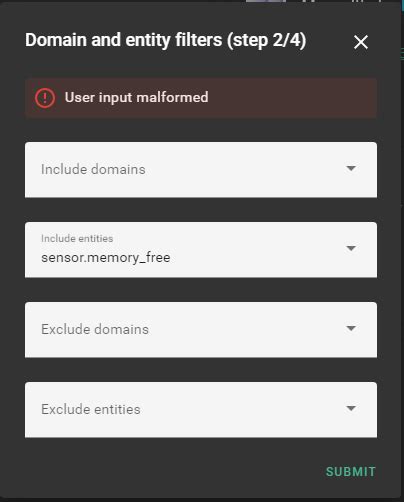 User Input Malformed · Issue 140 · Custom Componentsremotehomeassistant · Github