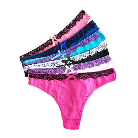 Eraeye 5 Pcslot Underwear Women Sexy Panties Thongs And G Strings