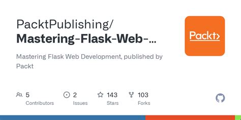 Github Packtpublishingmastering Flask Web Development Second Edition