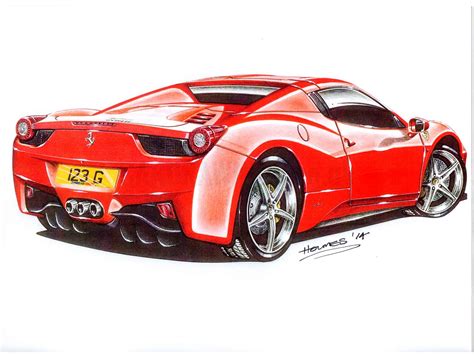 Ferrari 458 Drawing At PaintingValley Explore Collection Of