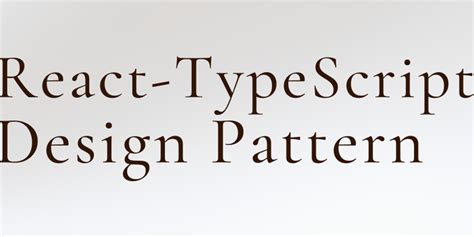 react typescript design pattern 3 creational design patterns
