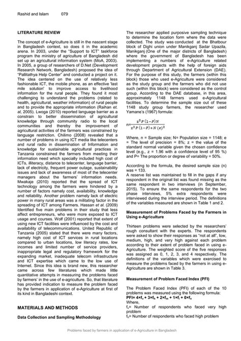 Problems Faced By Farmers In Application Of E Agriculture In Bangladesh