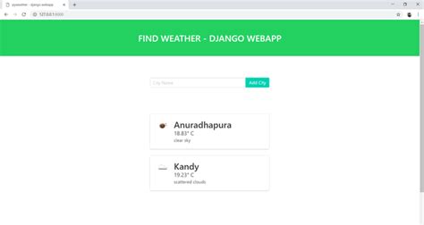 GitHub Sudarakas Pyweather A Simple Weather Forecast Application