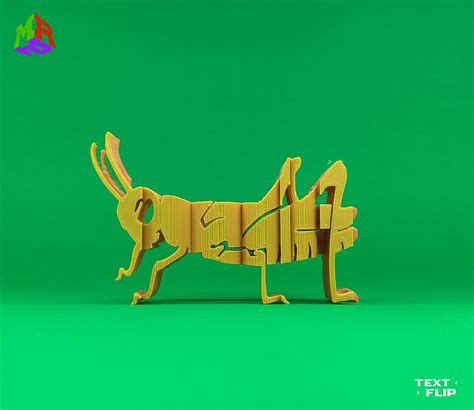 Free Stl File Text Flip Locust 🦗・3d Printer Model To Download・cults