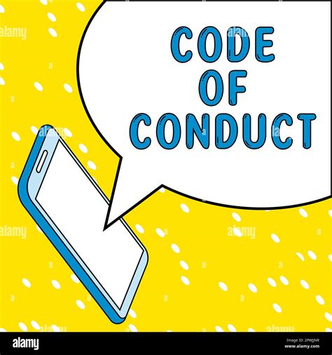 Text Sign Showing Code Of Conduct Business Showcase Ethics Rules Moral Codes Ethical Principles