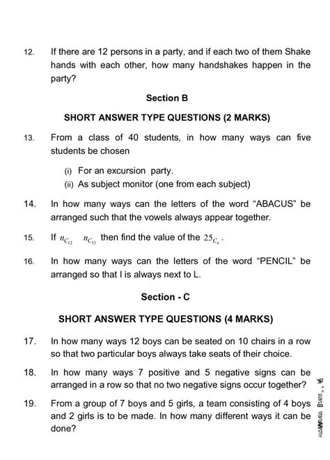 Class 11 Maths Permutations And Combinations Notes All Important Notes