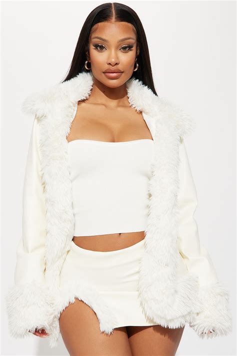 Farrah Micro Mini Skirt Set Cream Fashion Nova Matching Sets