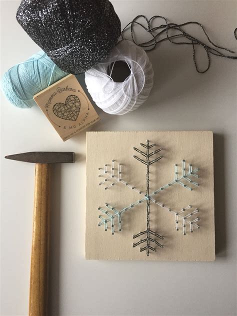 Snowflake Kit In String Art Diy String Art Kit Easy Tutorial Etsy