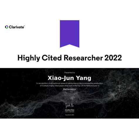 Pdf 2022 Highly Cited Researcher From Clarivate