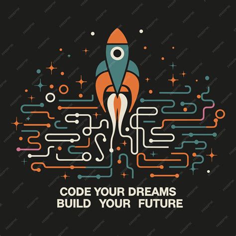 Premium Vector Code Your Dreams Build Your Future