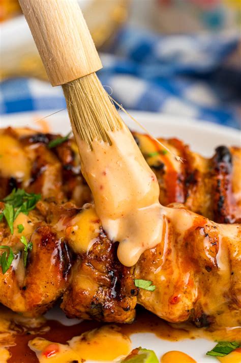 Bang Bang Chicken Skewers Shes Not Cookin