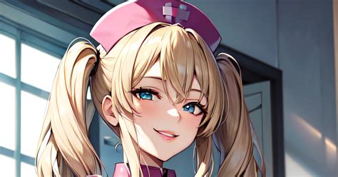 Aiイラスト 金髪ツインテールの爆乳看護婦 ユーキヒロ自己紹介読んでのイラスト Pixiv