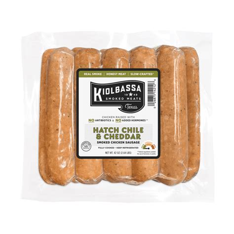 Kiolbassa Provision Co Hatch Chile And Cheddar Smoked Chicken Sausage 42 Oz Delivery Or Pickup