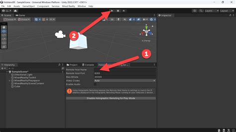 xr step by step 2023 hololens 2 holographic remoting in unity 2022