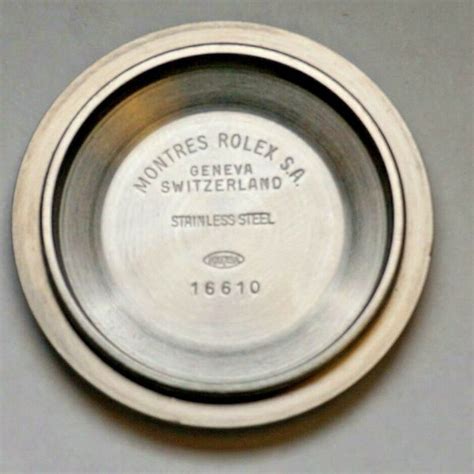 Genuine Rolex Submariner Case Back 16610 Caseback Case Back Montres