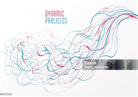 配列ベクトル抽象的背景を流れるドット粒子生物学科学テーマデザイン動きの動的要素 イラストレーションのベクターアート素材や画像を多数ご用意