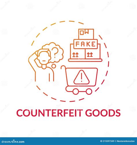 Counterfeit Goods Concept Icon Stock Vector Illustration Of Graphic