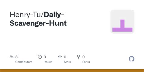 Github Henry Tu Daily Scavenger Hunt