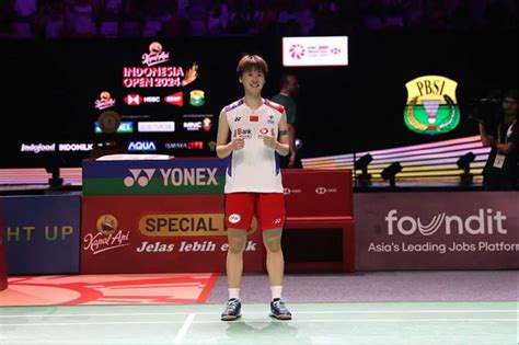 Chen Yu Fei Pertahankan Gelar Juara Indonesia Open 2024 Usai Tumbangkan