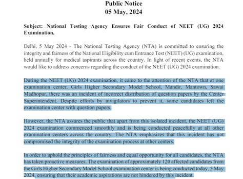 Nta Neet 2024 Admit Card Link City Slip Download