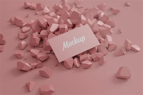 Мокап визитки на пастельном фоне скачать бесплатно