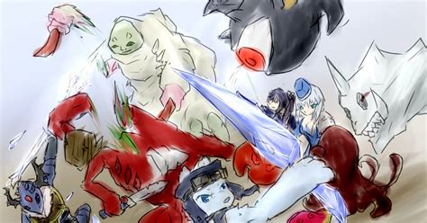 Pixivファンタジアsr 【pfsr】異形の猛撃【古代竜の黄昏】 岩鰐のイラスト Pixiv