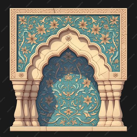 Premium Vector Detailed Patterns On Mughal Architecture