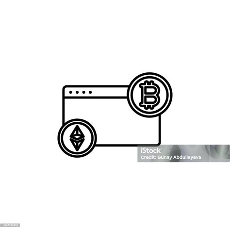 웹 아이콘입니다 암호화 통화 아이콘의 요소입니다 웹사이트 디자인 및 개발 응용 프로그램 개발에 대 한 얇은 라인 아이콘 0명에 대한 스톡 벡터 아트 및 기타 이미지 Istock