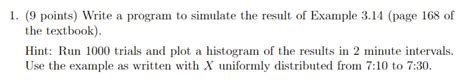 Points Write A Program To Simulate The Result Chegg