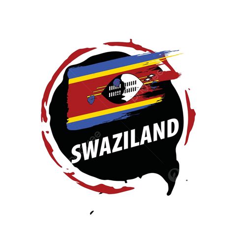 Vector Illustration Of Swaziland Flag On Plain White Background Vector