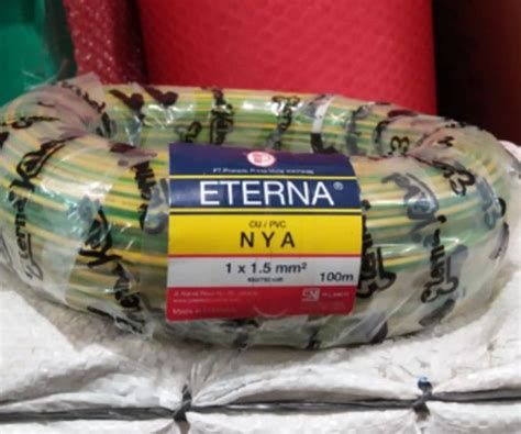 Kabel NYA 1 5 Mm2 100 Meter Warna Hijau Kuning