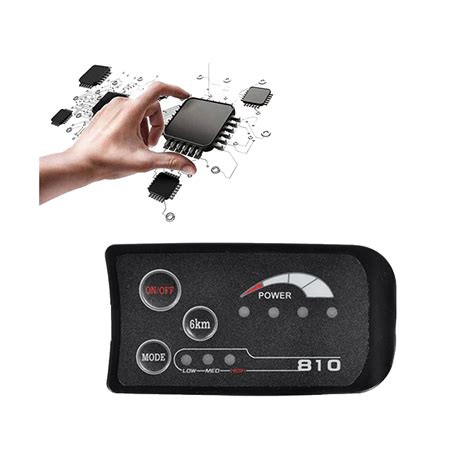 Sm 6pin S810 E Bike Led Display Meter 36v Ip65 Uart Protocol For
