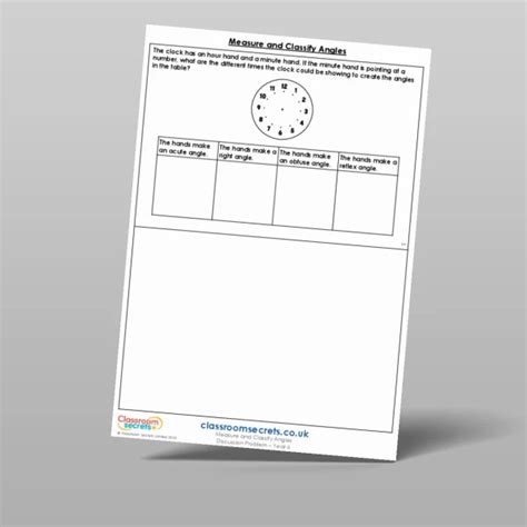 Year 6 Measure And Classify Angles Discussion Problem Resource Classroom Secrets