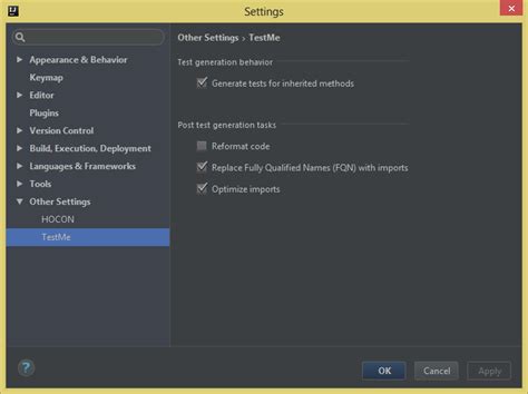 Testme Settings Weirddev