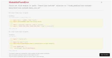 use context menu examples forked codesandbox