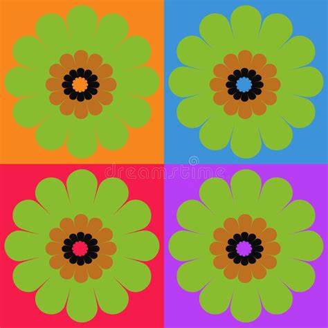 Abstract And Contemporary Digital Art Floral Pattern Design Stock Illustration Illustration Of