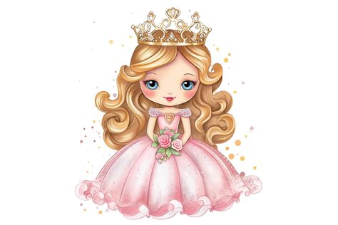 Cute Princess Sublimation Clipart Graphic By Sayedhasansaif04
