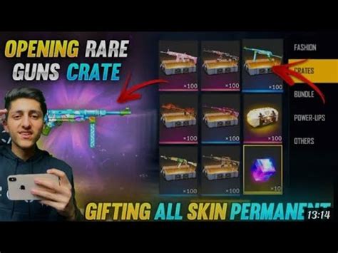 OPENING RARE GUN CRATES IN FREE FIRE I GOT LEGENDARY GUN SKIN