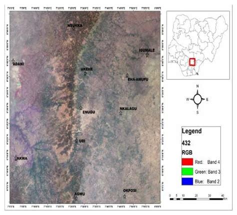 Composite Map Of The Study Area Lineament Analysis Download