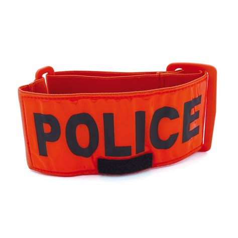 Brassard Fluo Orange Police