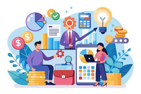 Two Business Professionals Work Together On Financial Planning And
