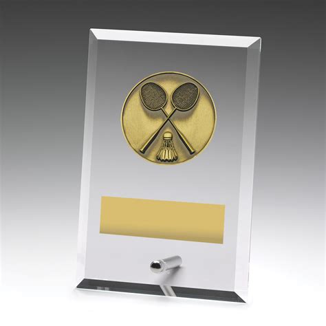 Glass Plaques Badminton Launceston Trophies