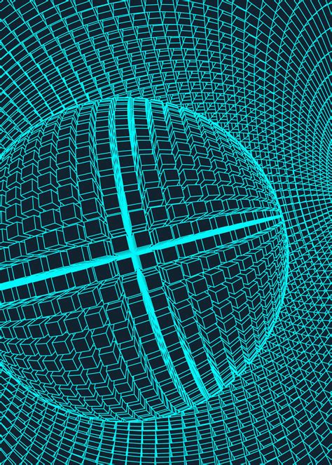 Abstract Vector Landscape Background Cyberspace Grid 3d Technology Illustration 12620867