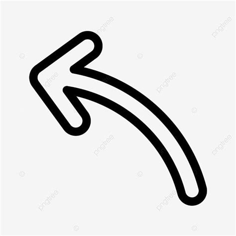 Curved Arrow Icon Set PNG